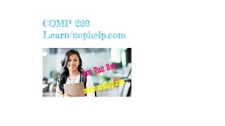 COMP 220 Learnuophelp.com at emaze Presentation