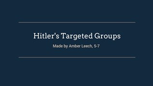 Hitler's Targeted Groups at emaze Presentation