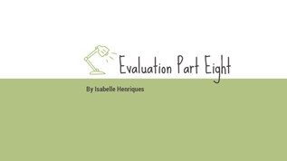 Evaluation Part at emaze Presentation