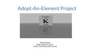Adopt-An-Element Project at emaze Presentation