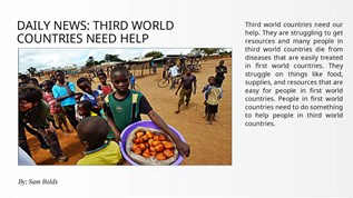 Third World countries need our help at emaze Presentation