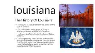 The History Of louisiana at emaze Presentation