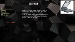 Scanner, microphone, printer and speaker at emaze Presentation