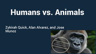Human vs. Animals at emaze Presentation