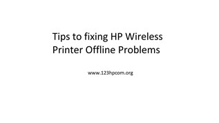 Tips to fixing HP Wireless Printer Offline Problems at emaze Presentation