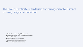 ILM L3 Certificate in leadership and management.pptx at emaze Presentation