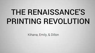 Renaissance - Printing Revolution at emaze Presentation