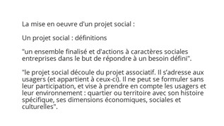 Le projet social at emaze Presentation