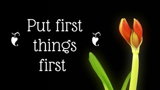 Put first things at emaze Presentation