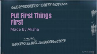 Put First Things at emaze Presentation