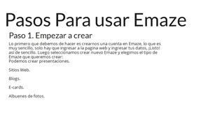 Pasos Para usar Emaze at emaze Presentation