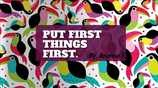 put first things at emaze Presentation