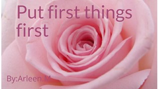 Put first things at emaze Presentation