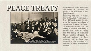 Peace treaties ww1 at emaze Presentation