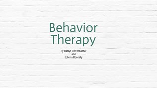 Behavior Therapy Theories at emaze Presentation