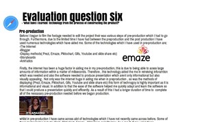 Evaluation question at emaze Presentation