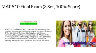 MAT 510Course Success is a Tradition - snaptutorial.com at emaze Presentation