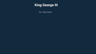 King George III at emaze Presentation