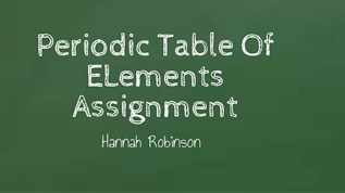 Periodic Table of ELements Assignment at emaze Presentation