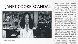 Janet Cooke scandal at emaze Presentation