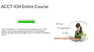 ACCT 434 Course Success is a Tradition snaptutorial.com at emaze Presentation
