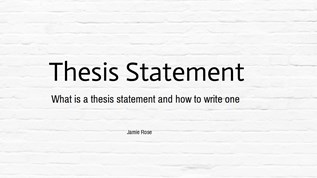 Thesis Statement at emaze Presentation