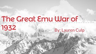 The Emu War of 1932 at emaze Presentation