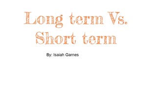 Long term Vs. Short at emaze Presentation