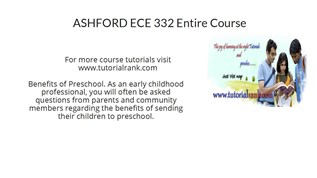ASHFORD ECE 332 course success is a traditiontutorilarank.com at emaze ...