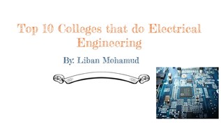 Top 10 Colleges for Electrical Engineering at emaze Presentation