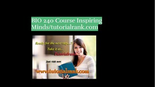 BIO 240 Course Inspiring Mindstutorialrank.com at emaze Presentation