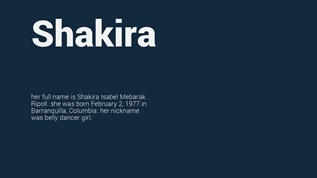 Shakira at emaze Presentation