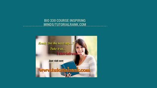 BIO 330 Course Inspiring Mindstutorialrank.com at emaze Presentation