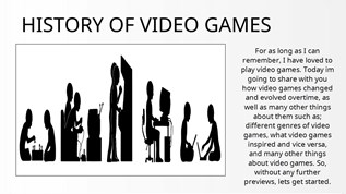 History of Video games at emaze Presentation