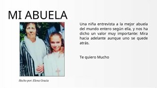 MI ABUELA Y YO on emaze