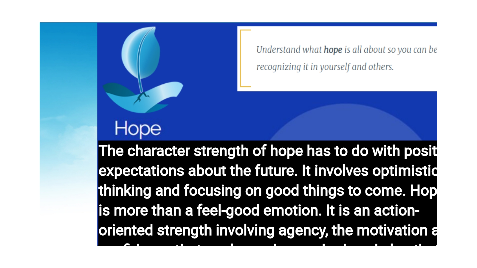 Signature Strengths - 09 - Hope at emaze Presentation