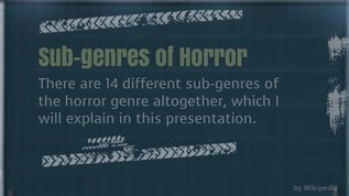 Sub-genres of Horror at emaze Presentation